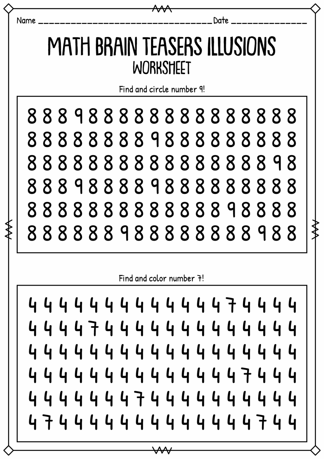 Math Cross Puzzle Worksheets - Puzzle Worksheets Printable