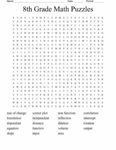 Math Puzzle Worksheets 8th Grade - Puzzle Worksheets Printable