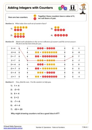 Adding And Subtracting Integers Puzzle Worksheets - Puzzle Worksheets ...