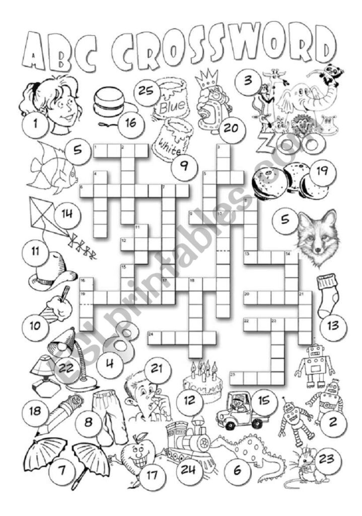 Alphabet Crossword Puzzle Worksheets - Puzzle Worksheets Printable