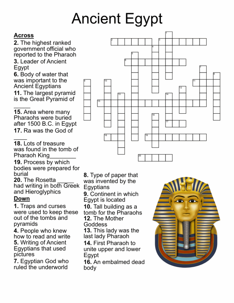 Ancient Egypt Puzzles Worksheets - Puzzle Worksheets Printable