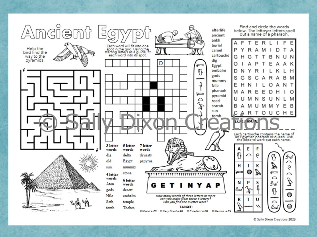 Ancient Egyptian Puzzle Worksheets - Puzzle Worksheets Printable