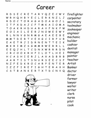 Careers Word Search Puzzle Worksheets - Puzzle Worksheets Printable