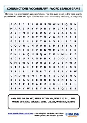 Conjunction Puzzle Worksheets - Puzzle Worksheets Printable