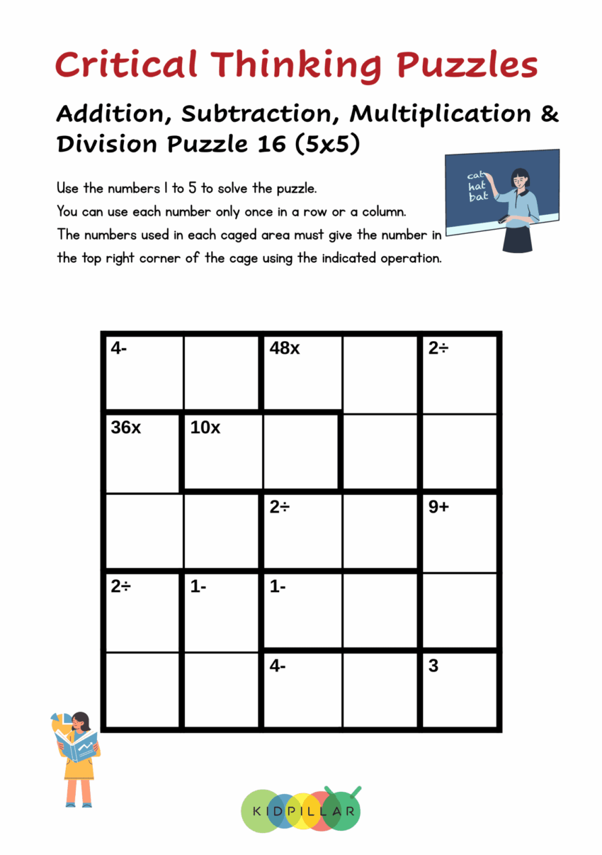 Critical Thinking Puzzle Worksheets - Puzzle Worksheets Printable