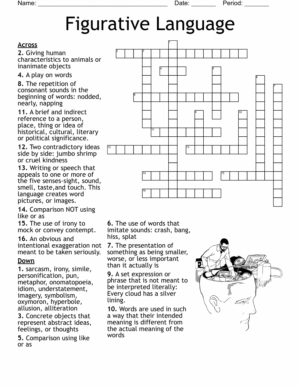 Figurative Language Puzzle Worksheets - Puzzle Worksheets Printable