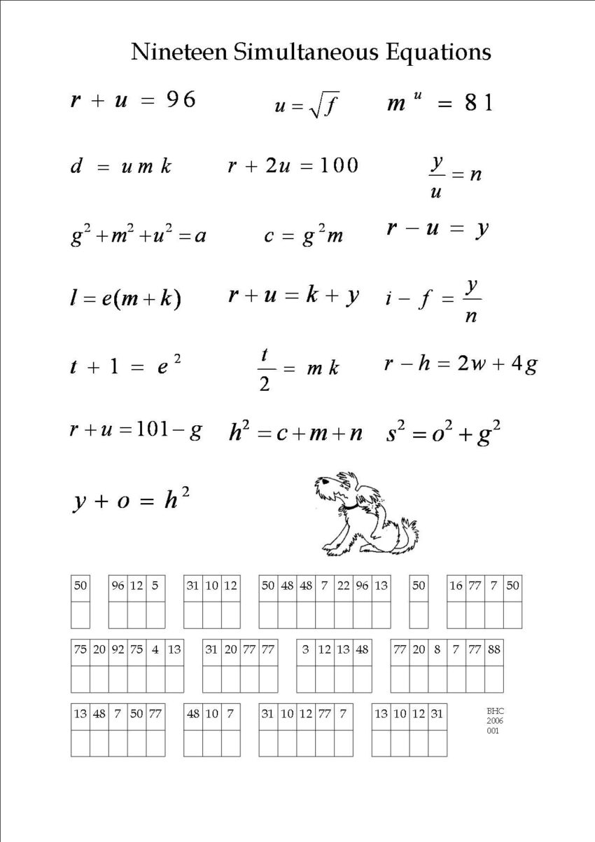 Algebra Math Puzzle Worksheets - Puzzle Worksheets Printable