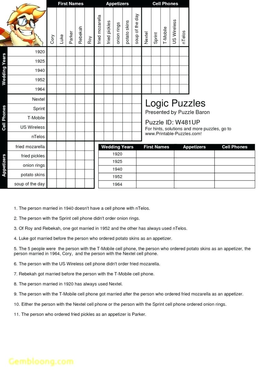 6th Grade Puzzle Worksheets - Puzzle Worksheets Printable