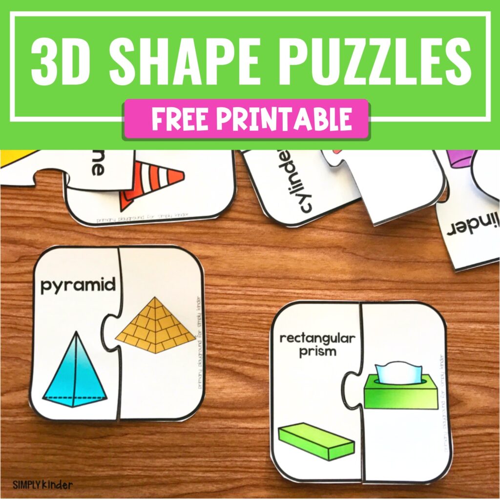 3d Shape Puzzle Worksheet - Puzzle Worksheets Printable