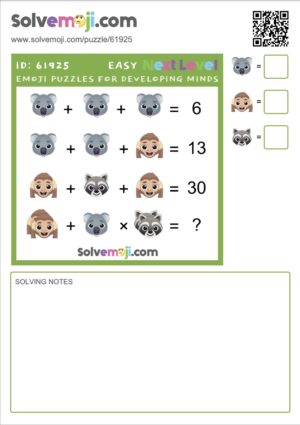 Free Emoji Logic Puzzle Worksheets - Puzzle Worksheets Printable