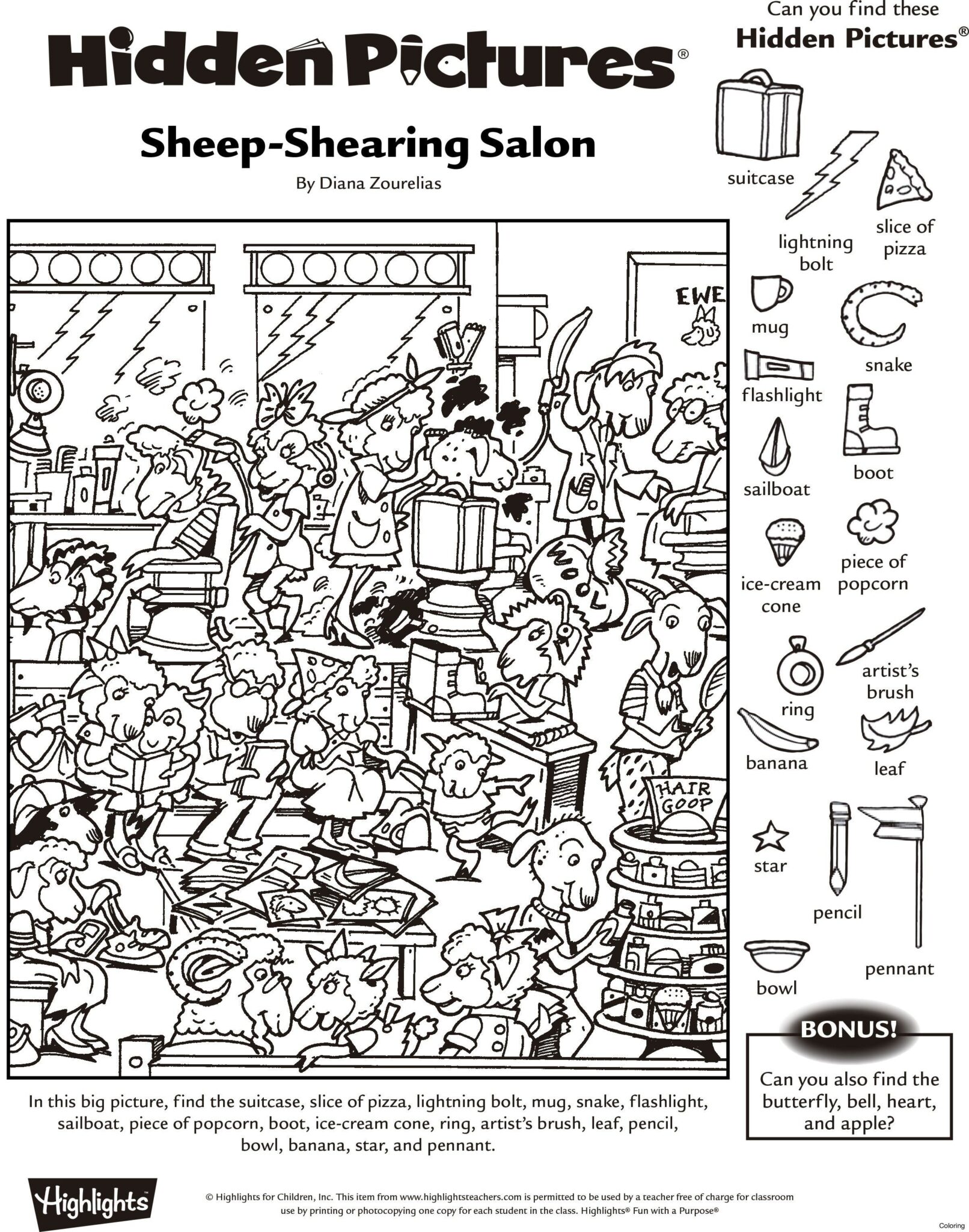 Free Hidden Picture Puzzle Worksheets - Puzzle Worksheets Printable