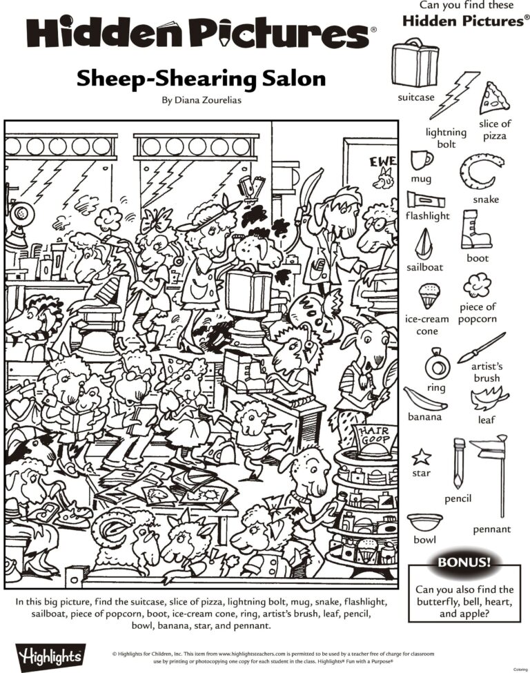 Free Hidden Picture Puzzle Worksheets - Puzzle Worksheets Printable