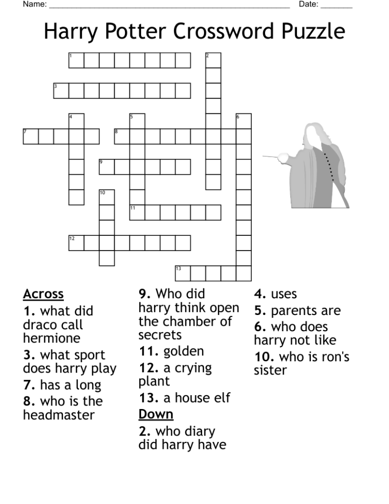 Harry Potter Worksheets Puzzle - Puzzle Worksheets Printable