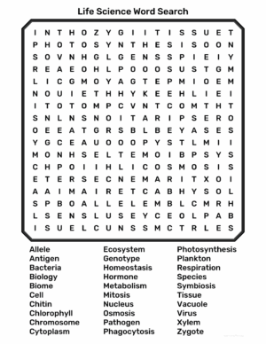 Life Science Puzzle Worksheets - Puzzle Worksheets Printable