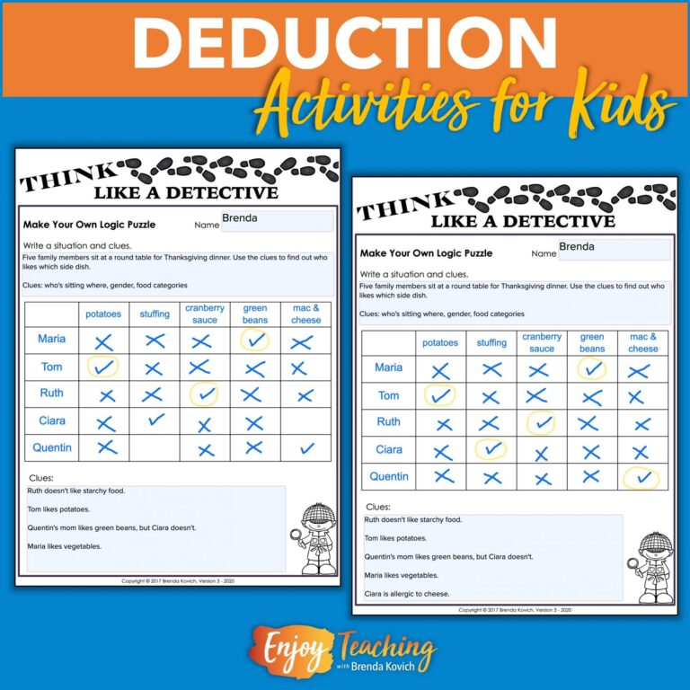 Deductive Reasoning Puzzles Worksheets - Puzzle Worksheets Printable