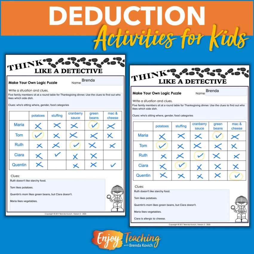 Deductive Reasoning Puzzles Worksheets - Puzzle Worksheets Printable