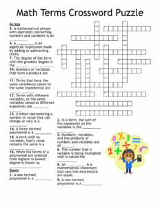 Multiplication Crossword Puzzle Worksheets - Puzzle Worksheets Printable