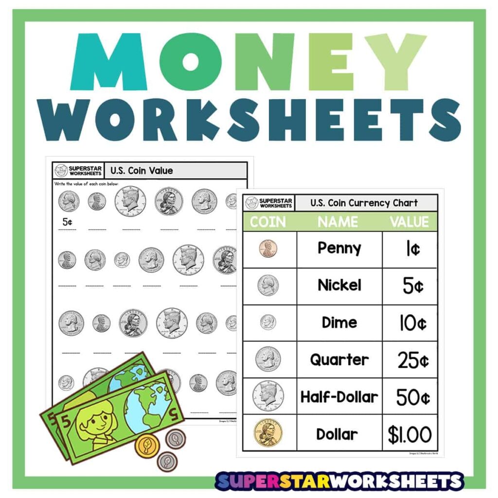 American Currency Kit Worksheets Puzzles - Puzzle Worksheets Printable