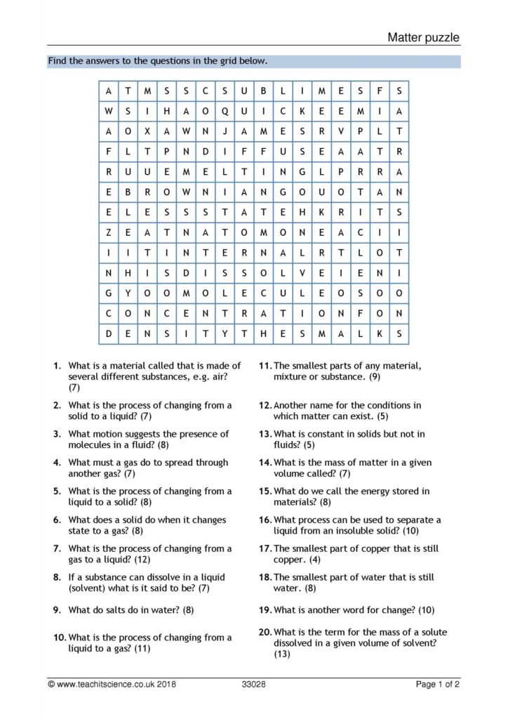 Grade 3 Puzzle Worksheets - Puzzle Worksheets Printable