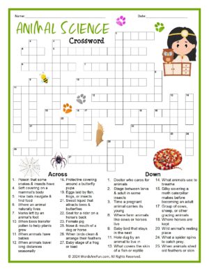 Crossword Puzzles Science Worksheets - Puzzle Worksheets Printable