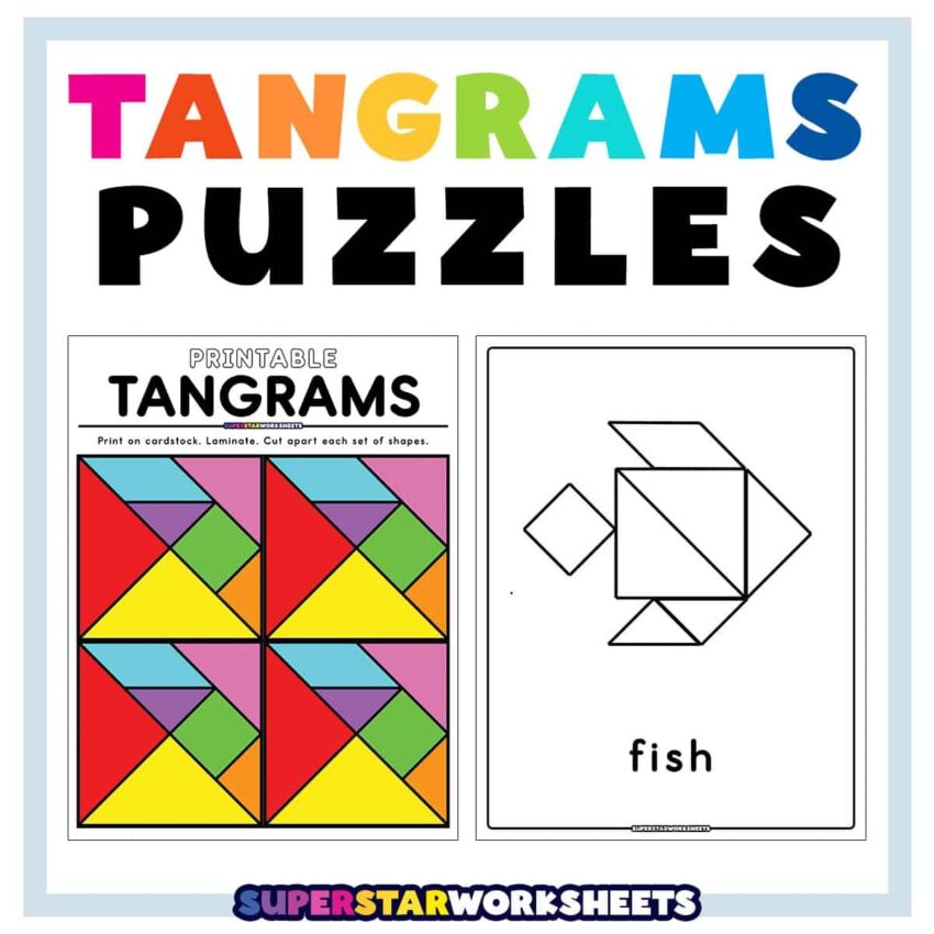 Free Printable Tangram Puzzles Worksheets - Puzzle Worksheets Printable