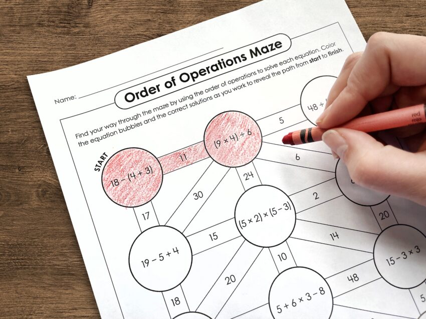 Order Of Operations Puzzle Worksheet Pdf - Puzzle Worksheets Printable