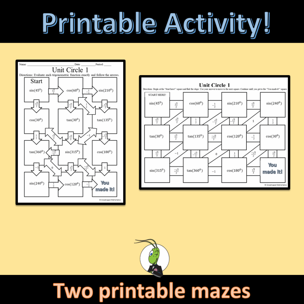 Free Unit Circle Puzzle Worksheets - Puzzle Worksheets Printable