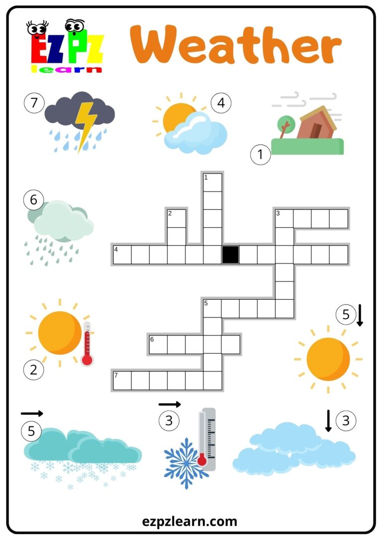 Weather Puzzle Worksheets - Puzzle Worksheets Printable